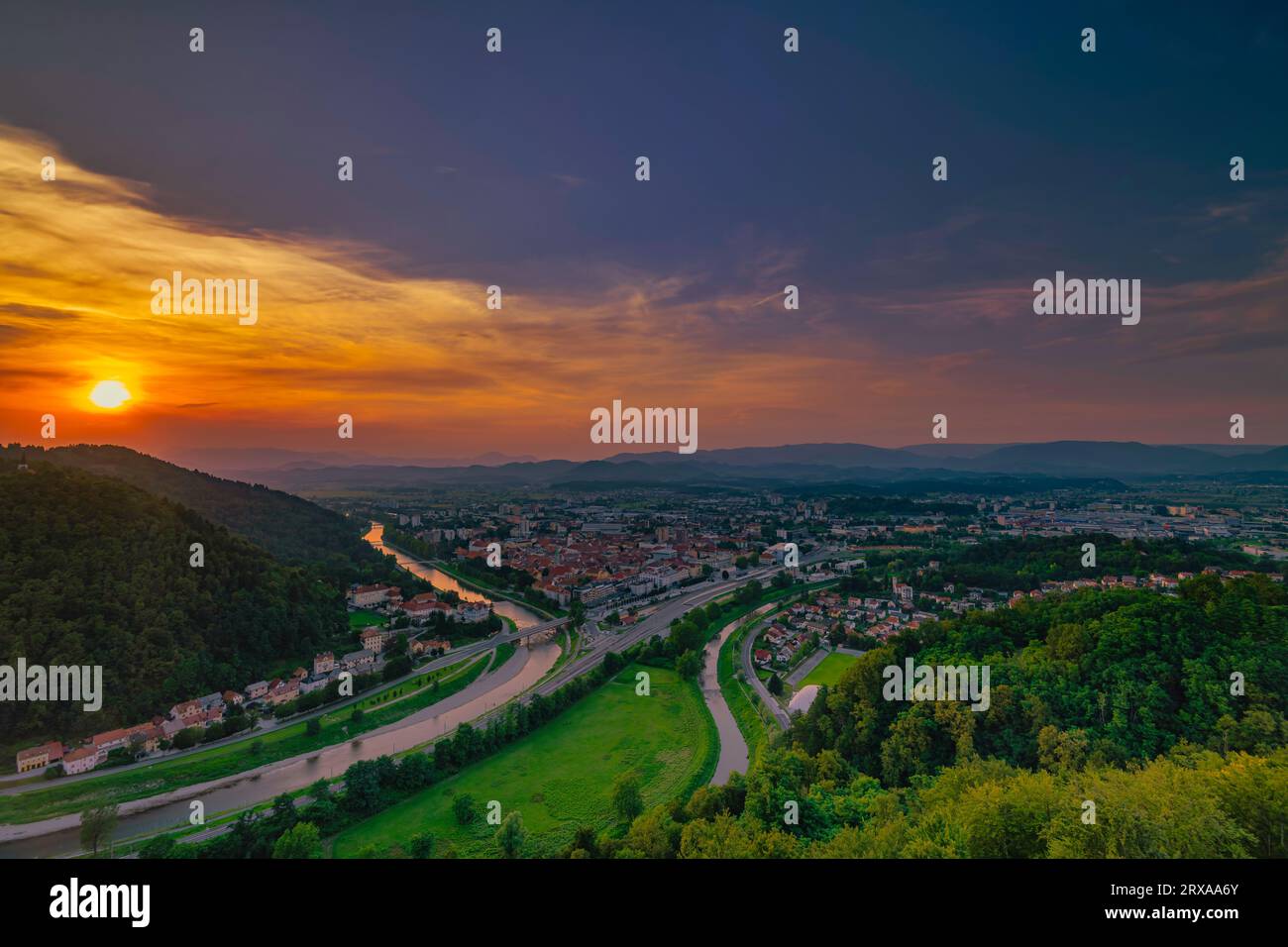 Misty lake with magic reflection Stock Photo - Alamy