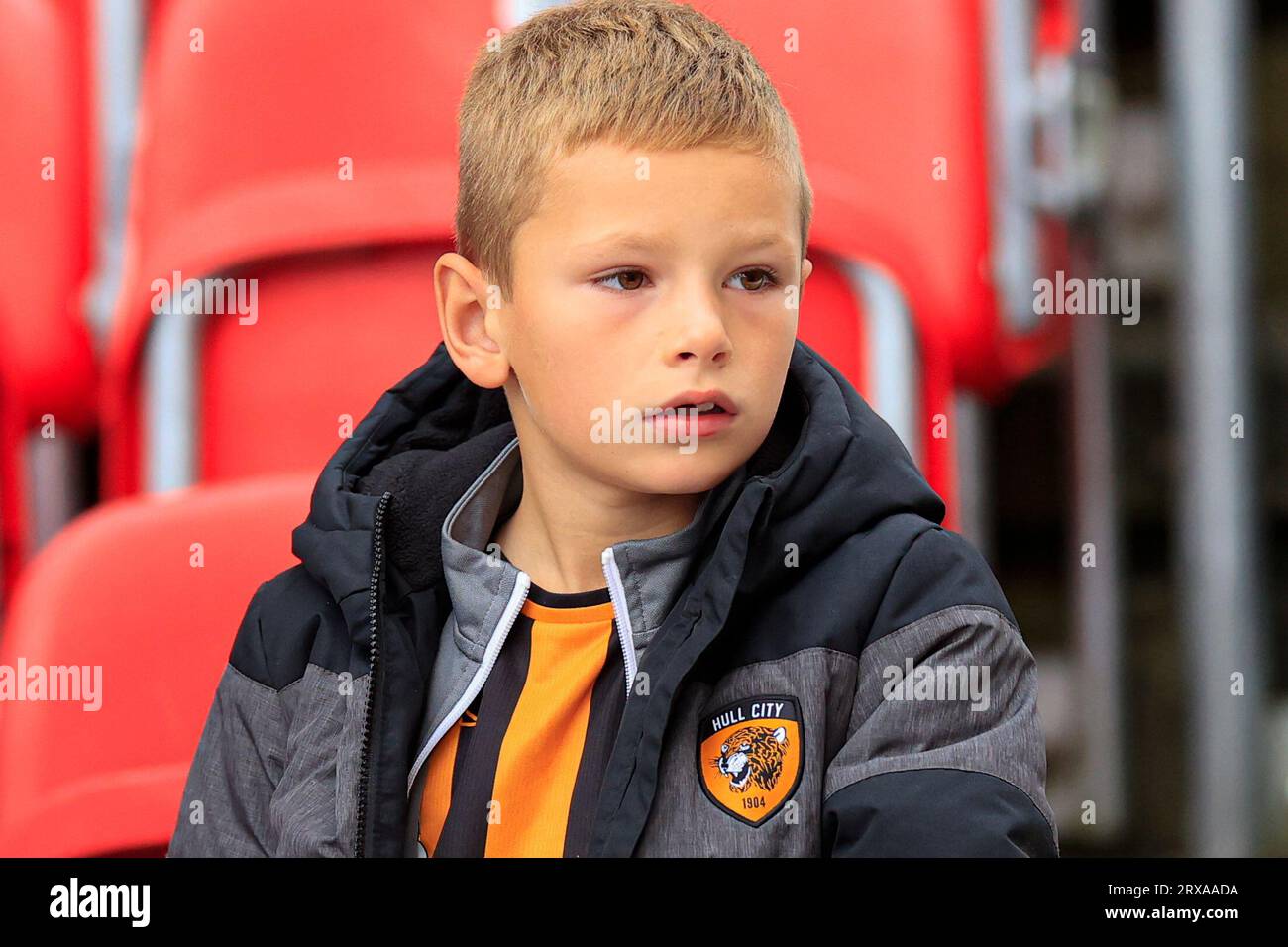 Young Hull City fan ahead of the Sky Bet Championship match Stoke City ...