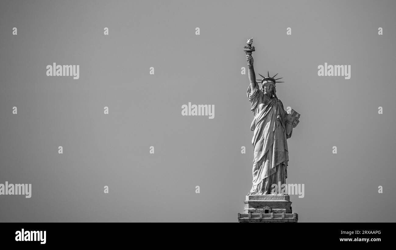 USA, New York, New York City, Liberty Island, The Iconic Statue of ...