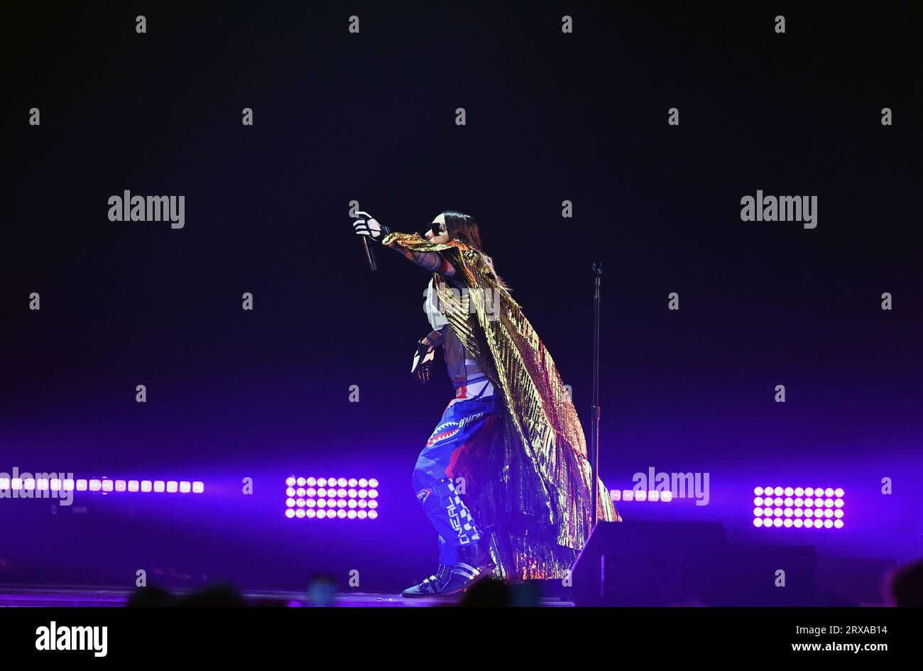 Las Vegas, USA. 23rd Sep, 2023. Jared Leto of Thirty Seconds to Mars ...