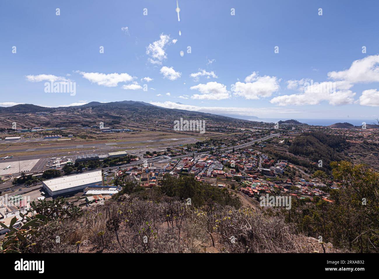 Bird's eye view of Los Rodeos airport (Tenerife island Stock Photo - Alamy
