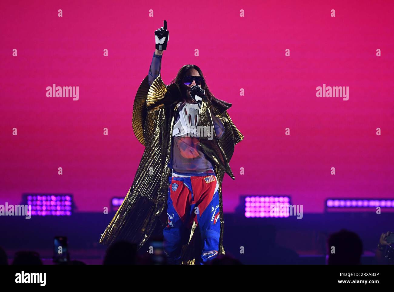 Las Vegas, USA. 23rd Sep, 2023. Jared Leto of Thirty Seconds to Mars ...