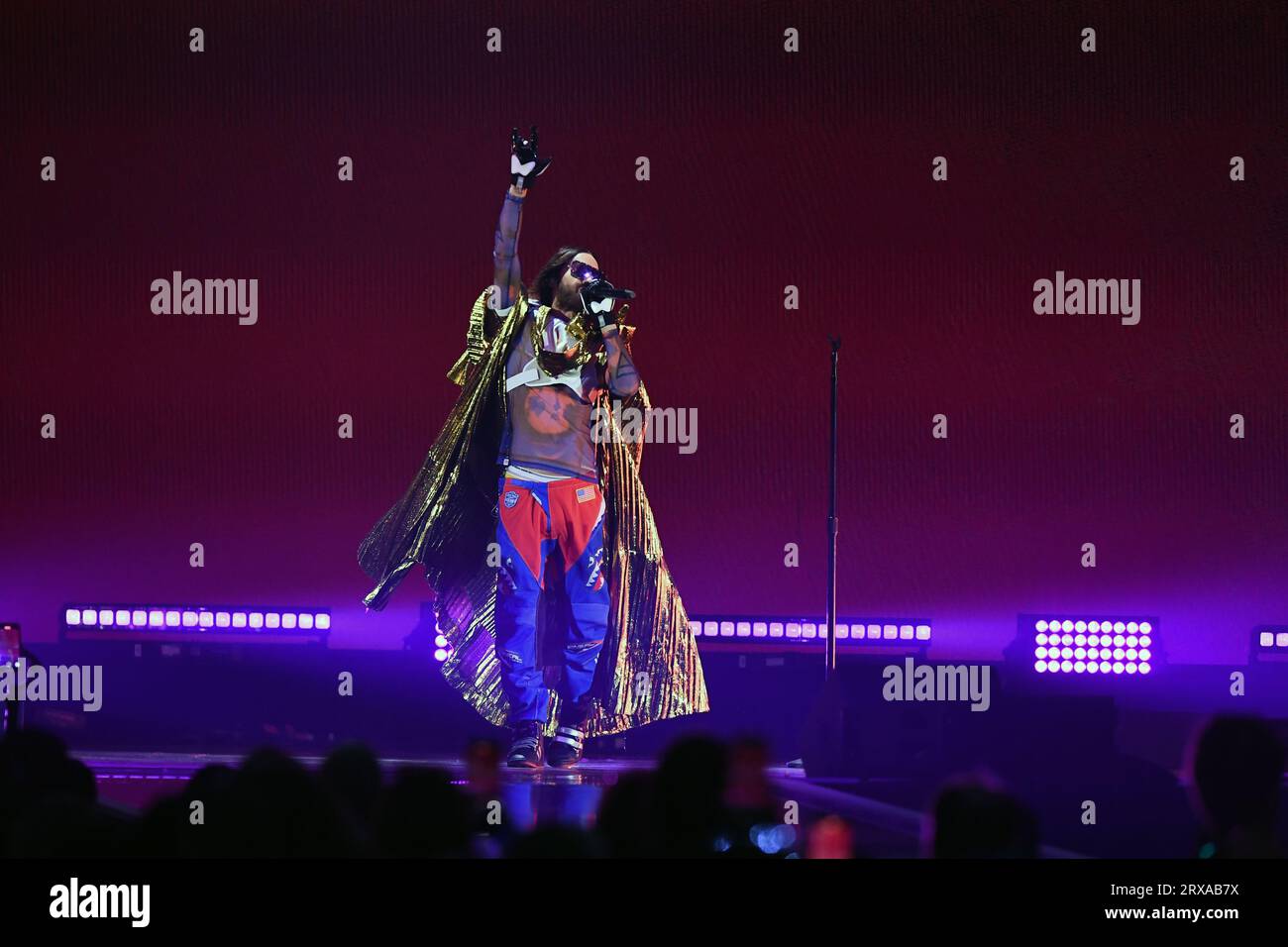 Las Vegas, USA. 23rd Sep, 2023. Jared Leto of Thirty Seconds to Mars ...