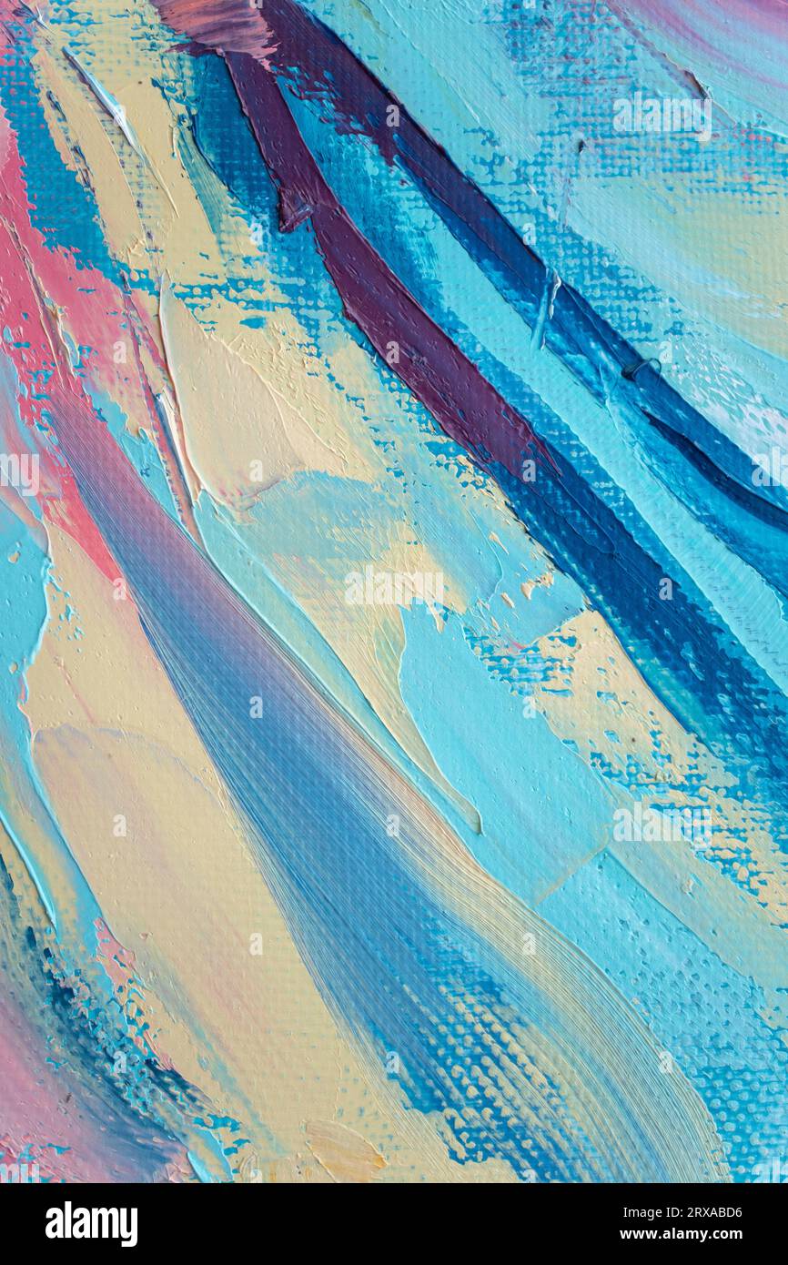 Closeup of abstract rough colorful art painting texture, with oil ...
