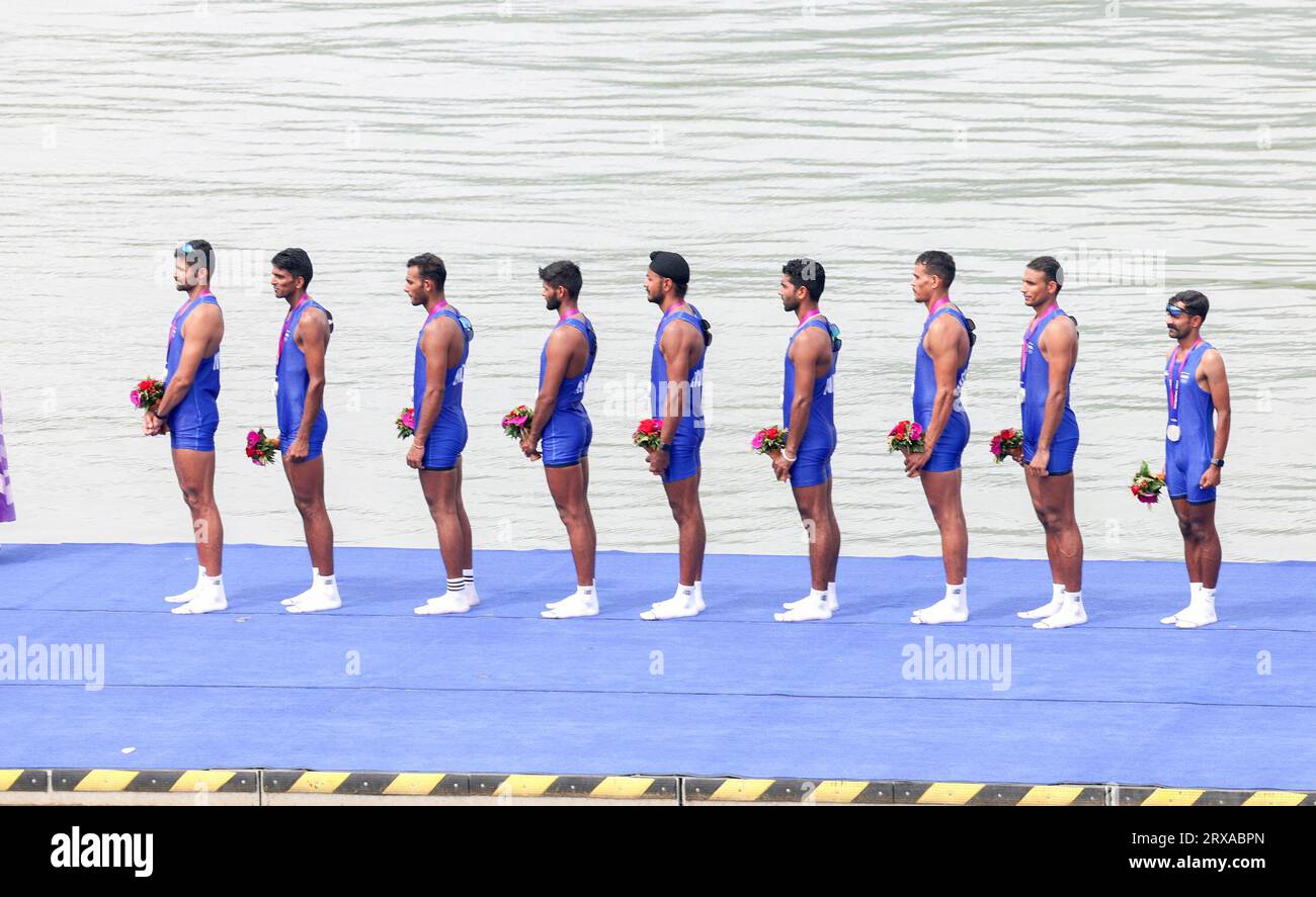 Hangzhou, China. 24th Sep, 2023. The Indian Rowing Men's Eight final A ...