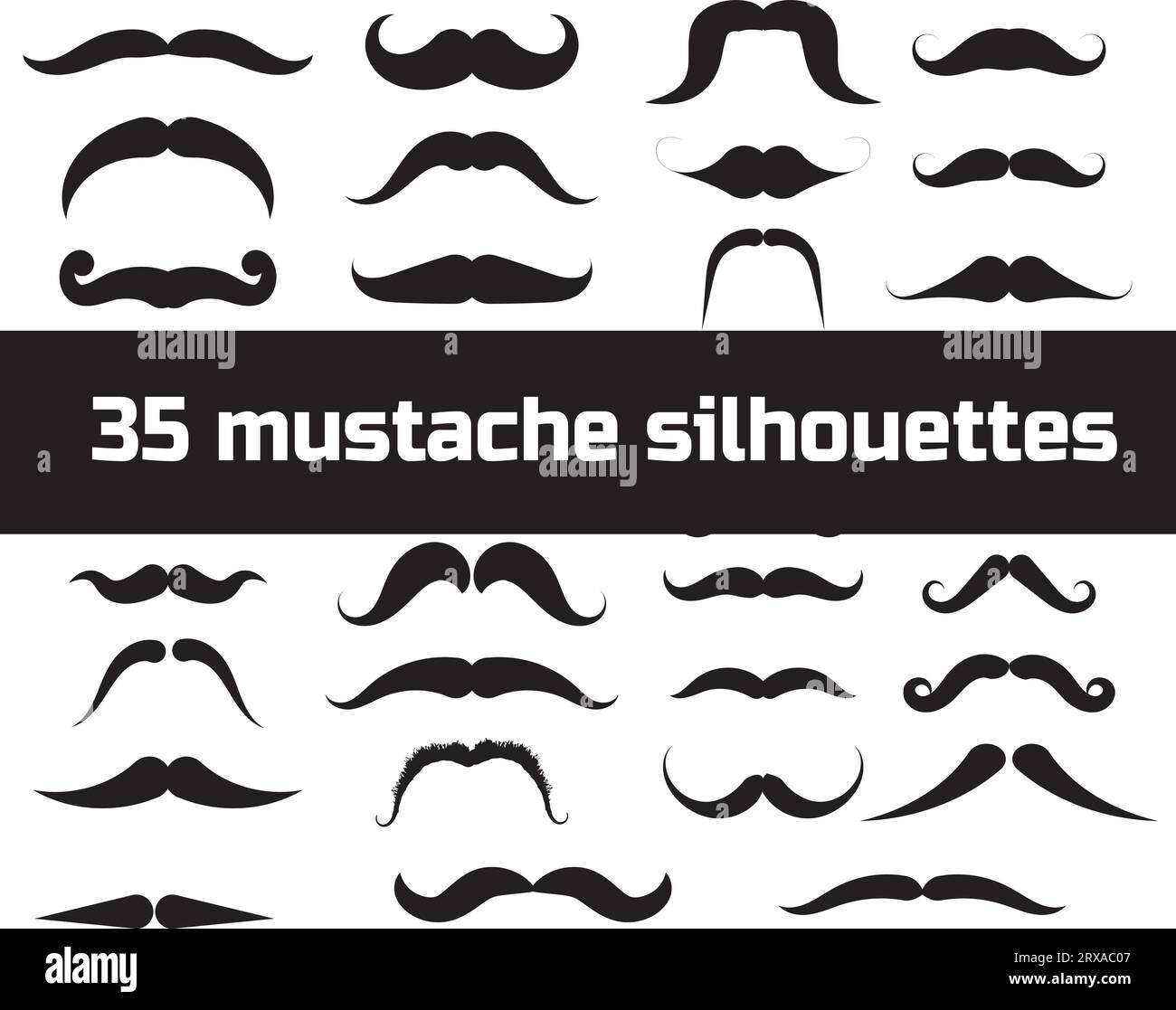 35 mustache vector silhouettes designs Stock Vector Image & Art - Alamy