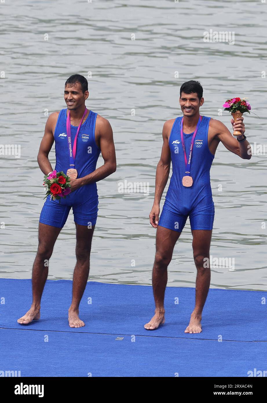 Hangzhou, China. 24th Sep, 2023. The Indian Rowing - Men's Pair Final A ...