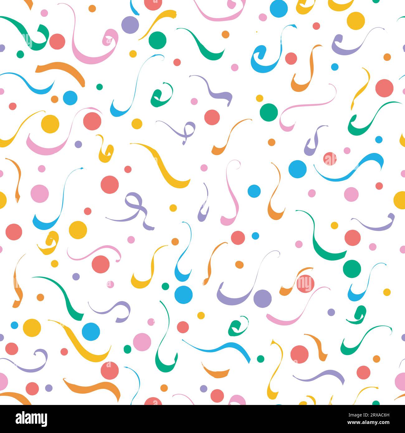 random polka dot circles seamless Fun line doodle seamless pattern ...