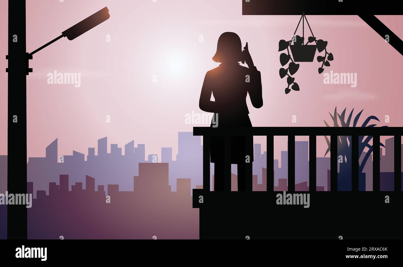 Vector Set Of Businesswoman Silhouettes in a suit making a telephone ...