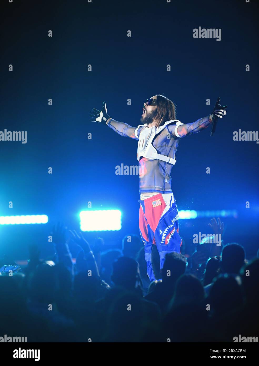 Las Vegas, USA. 23rd Sep, 2023. Jared Leto of Thirty Seconds to Mars ...