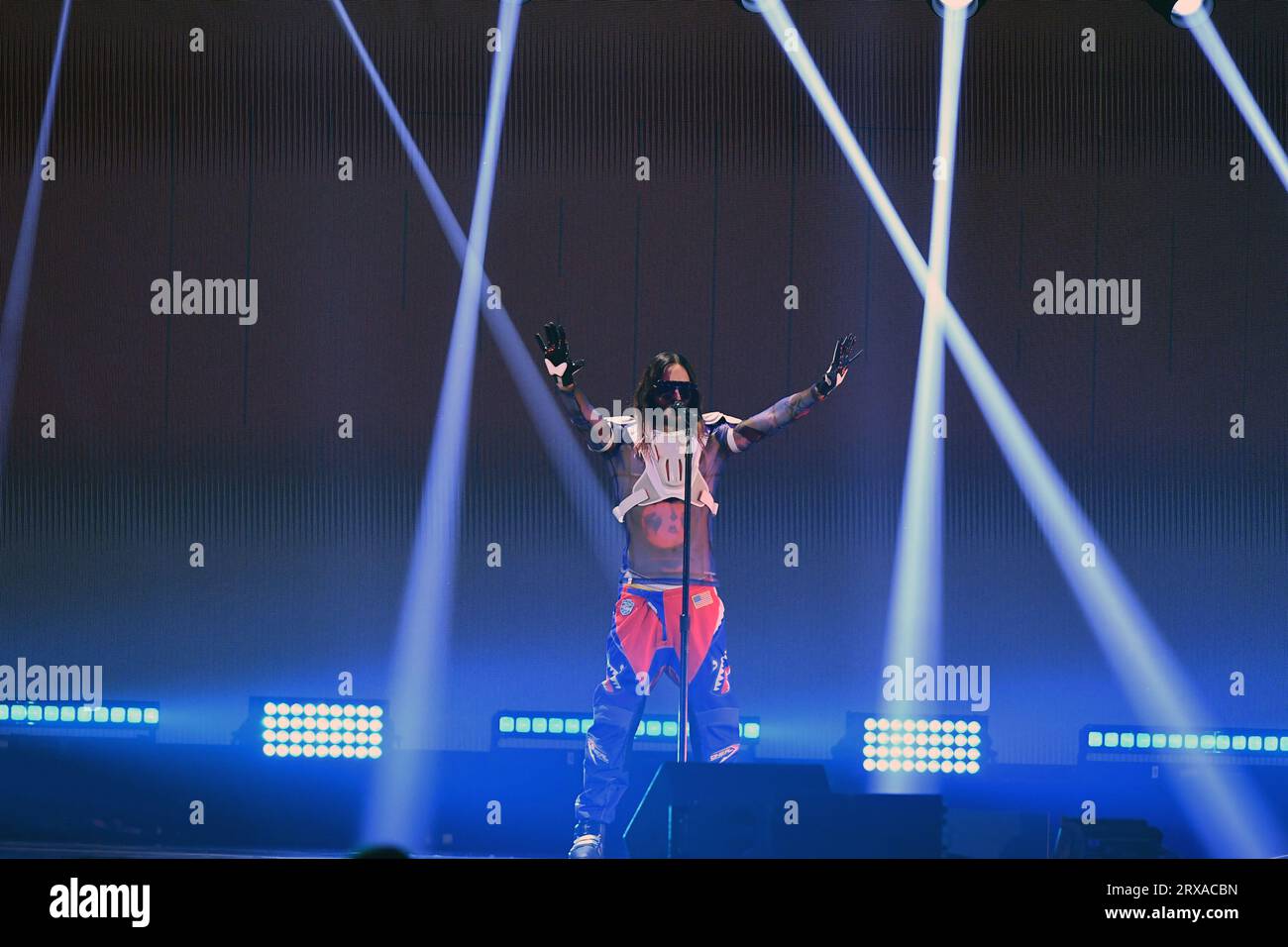 Las Vegas, USA. 23rd Sep, 2023. Jared Leto of Thirty Seconds to Mars ...