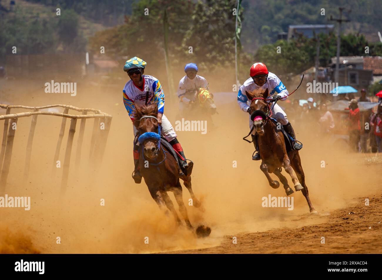 Tanjungsari, West Java, Indonesia. 24th Sep, 2023. Jockeys competing ...