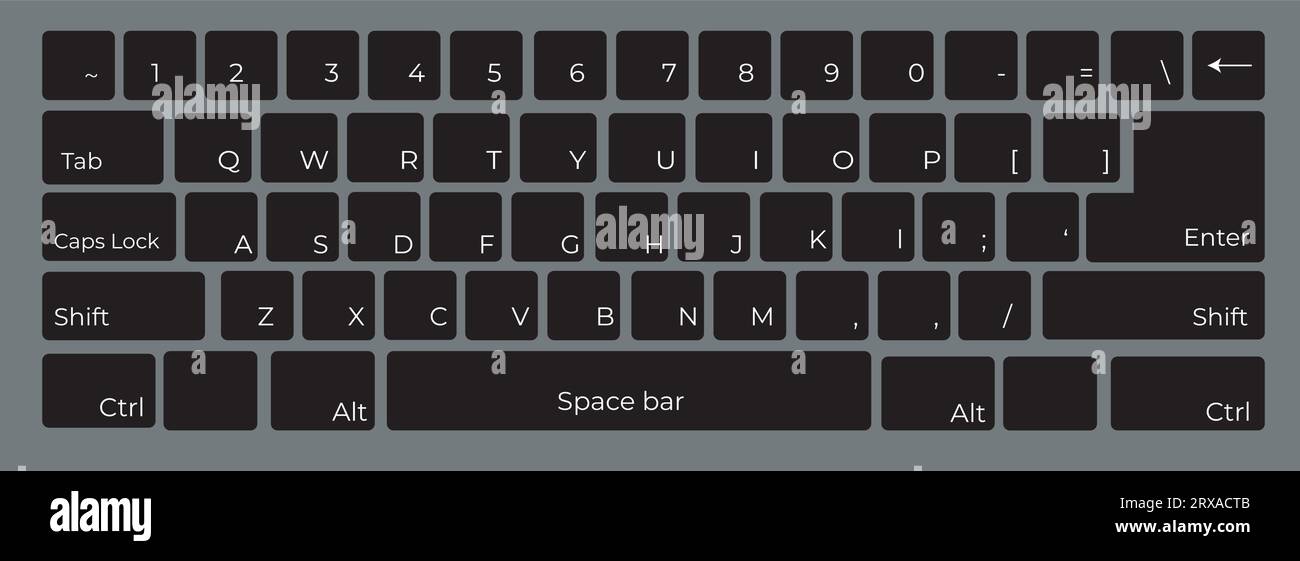 Grey keyboard buttons Stock Vector Images - Alamy