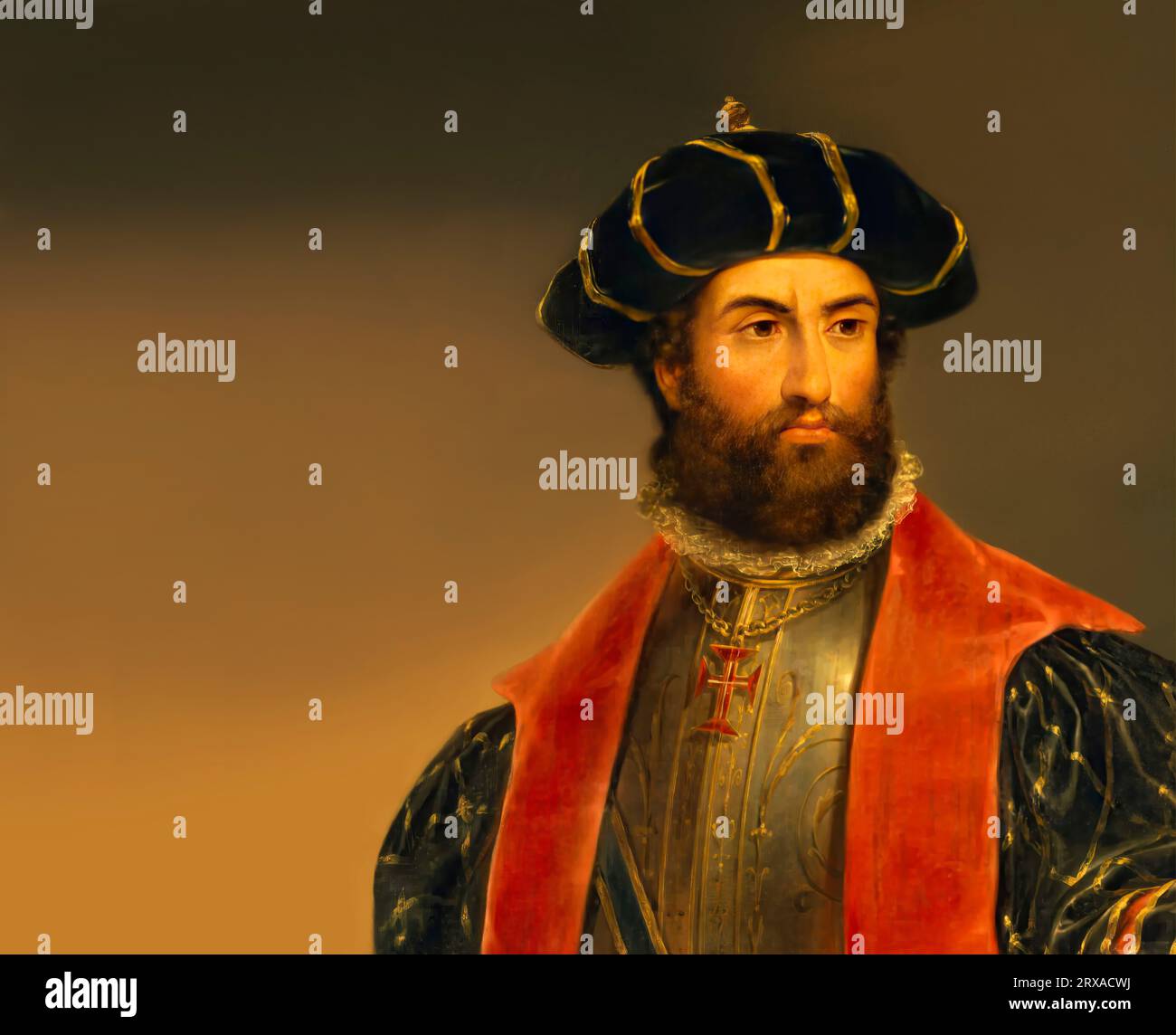 Vasco da Gama, c. 1460s – 1524, Portuguese explorer, digitally edited ...