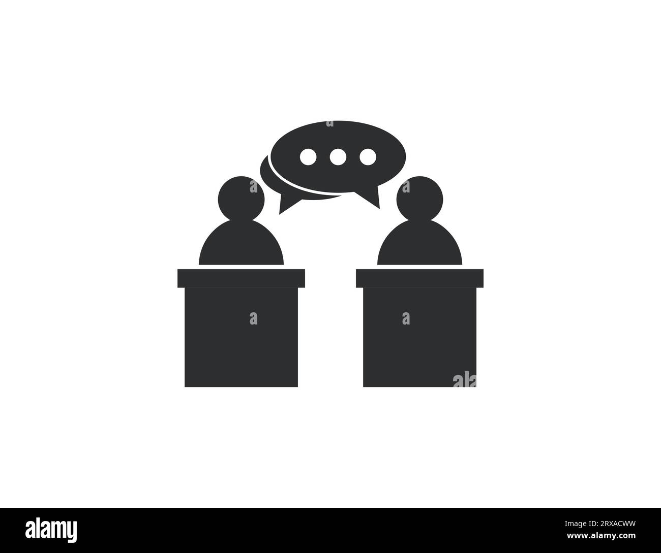 Debate Communication Discussion Icon Vector Illustration Stock