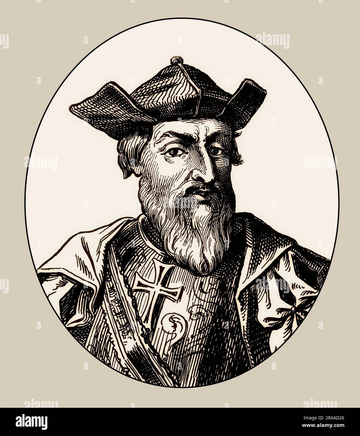 Vasco da Gama, c. 1460s – 1524, Portuguese explorer, digitally edited ...