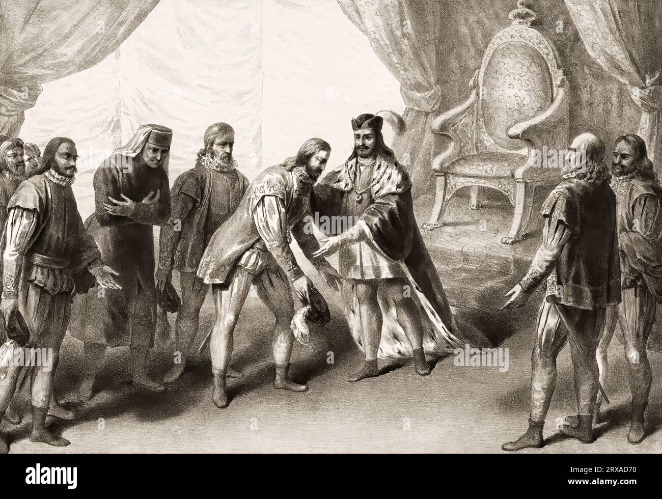 Vasco da Gama‘s audience with King Manuel I after his return to ...