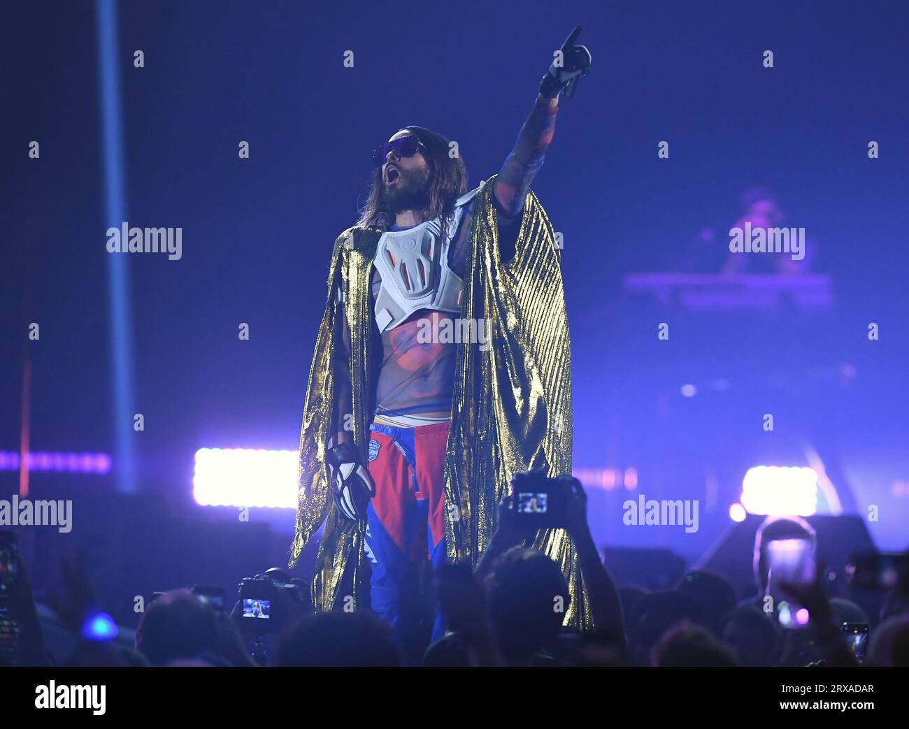 Las Vegas, USA. 23rd Sep, 2023. Jared Leto of Thirty Seconds to Mars ...