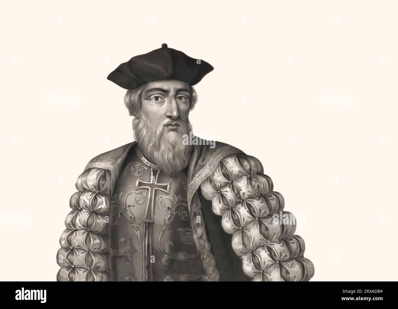 Vasco da Gama, c. 1460s – 1524, Portuguese explorer, digitally edited ...