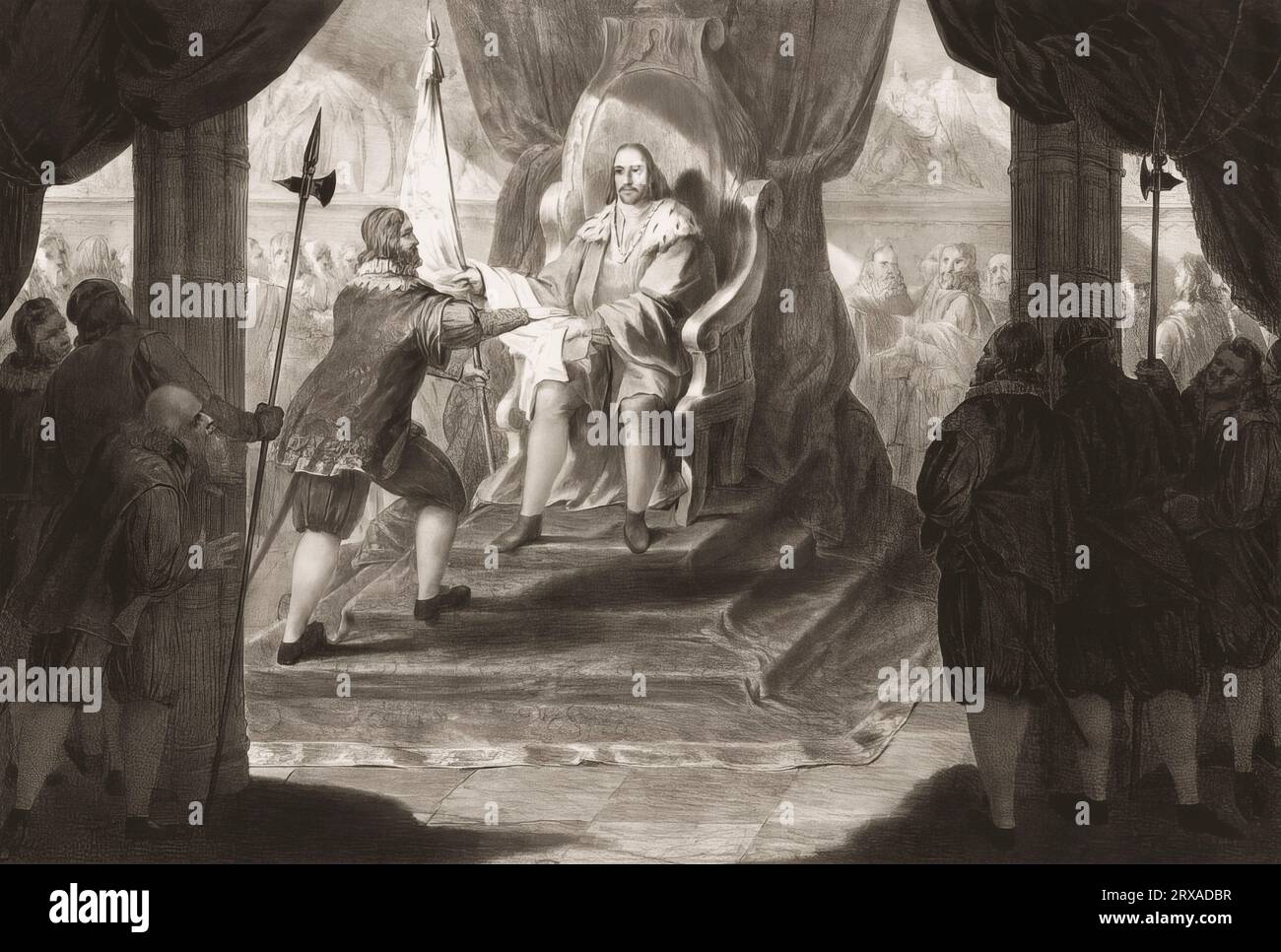 Vasco da Gama‘s audience with King Manuel I after his return to ...