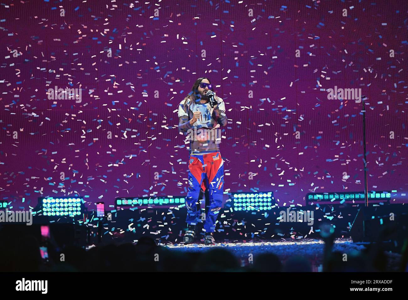 Las Vegas, USA. 23rd Sep, 2023. Jared Leto of Thirty Seconds to Mars ...