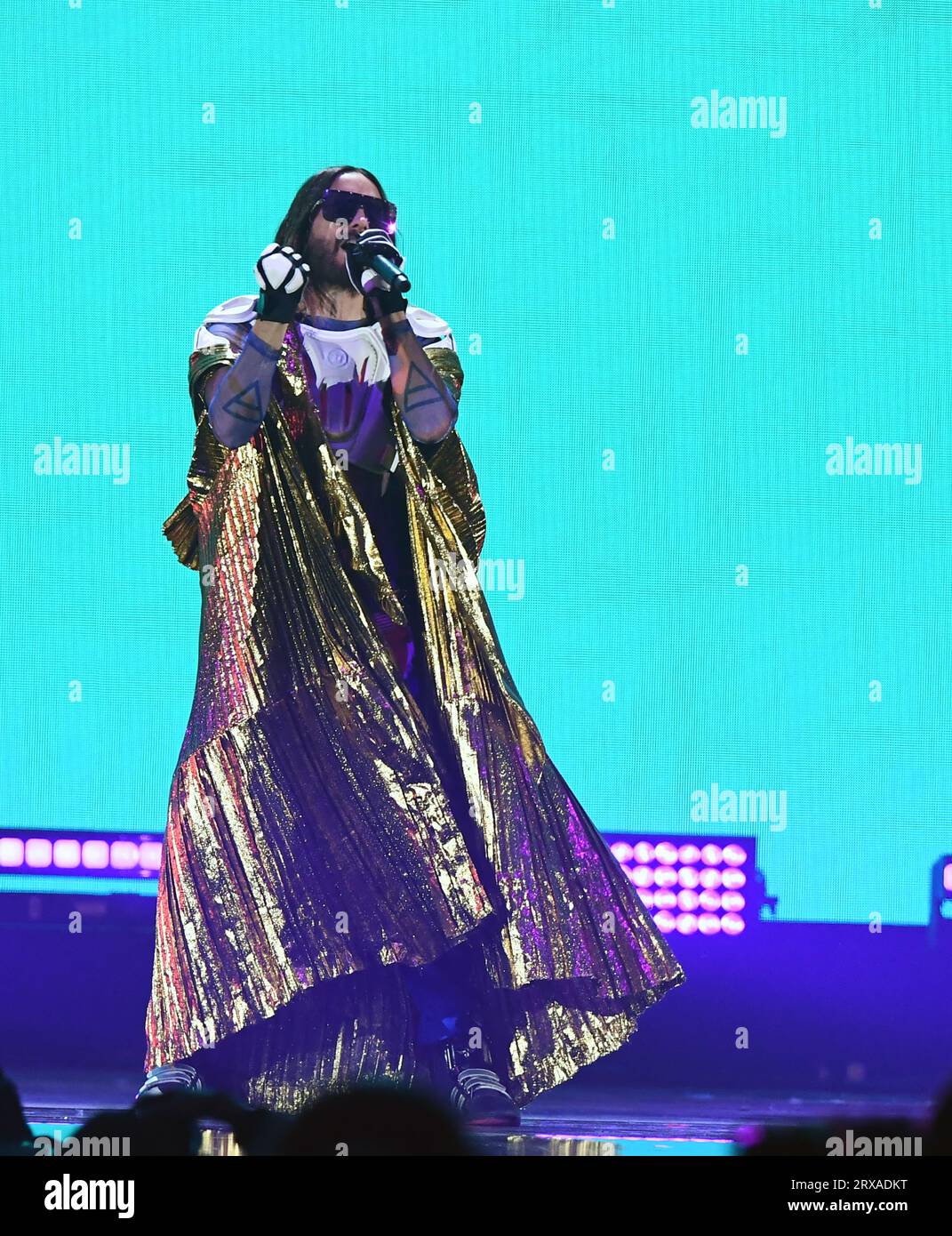 Las Vegas, USA. 23rd Sep, 2023. Jared Leto of Thirty Seconds to Mars ...