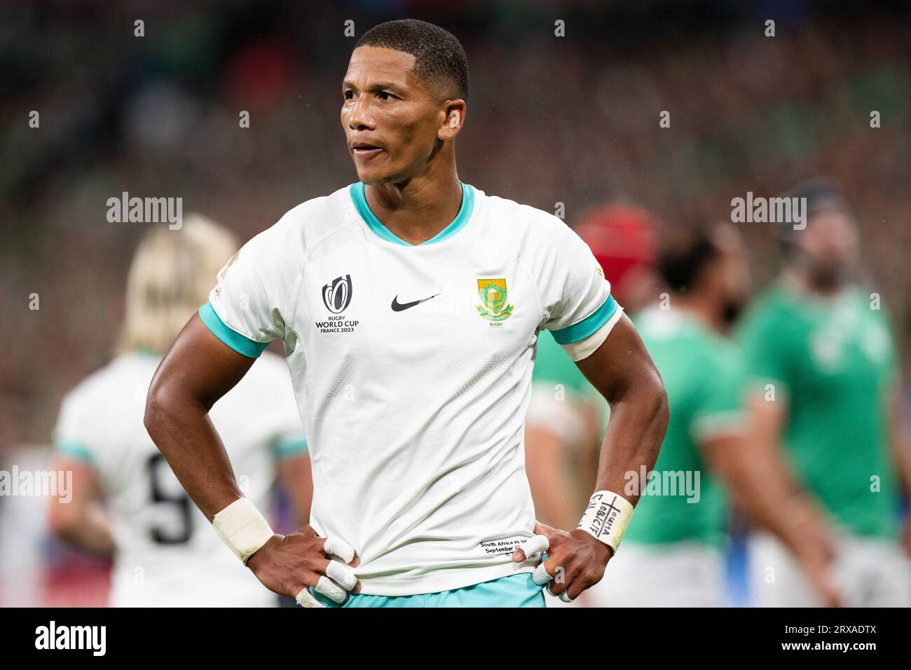 Manie Libbok (RSA) during the 2023 Rugby World Cup Pool B match between ...