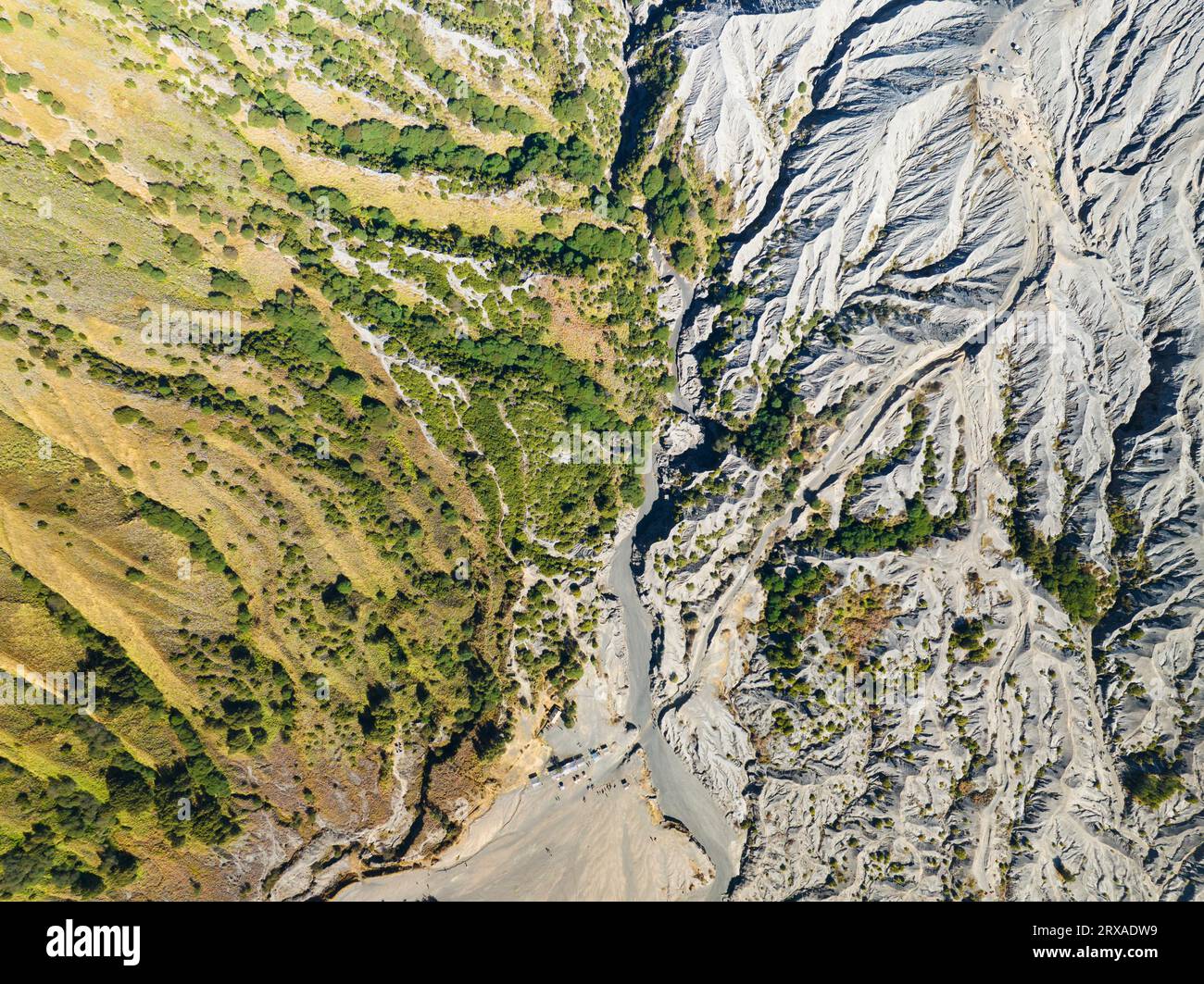 Aerial view top down of Volcano land texture, Abstract nature ...