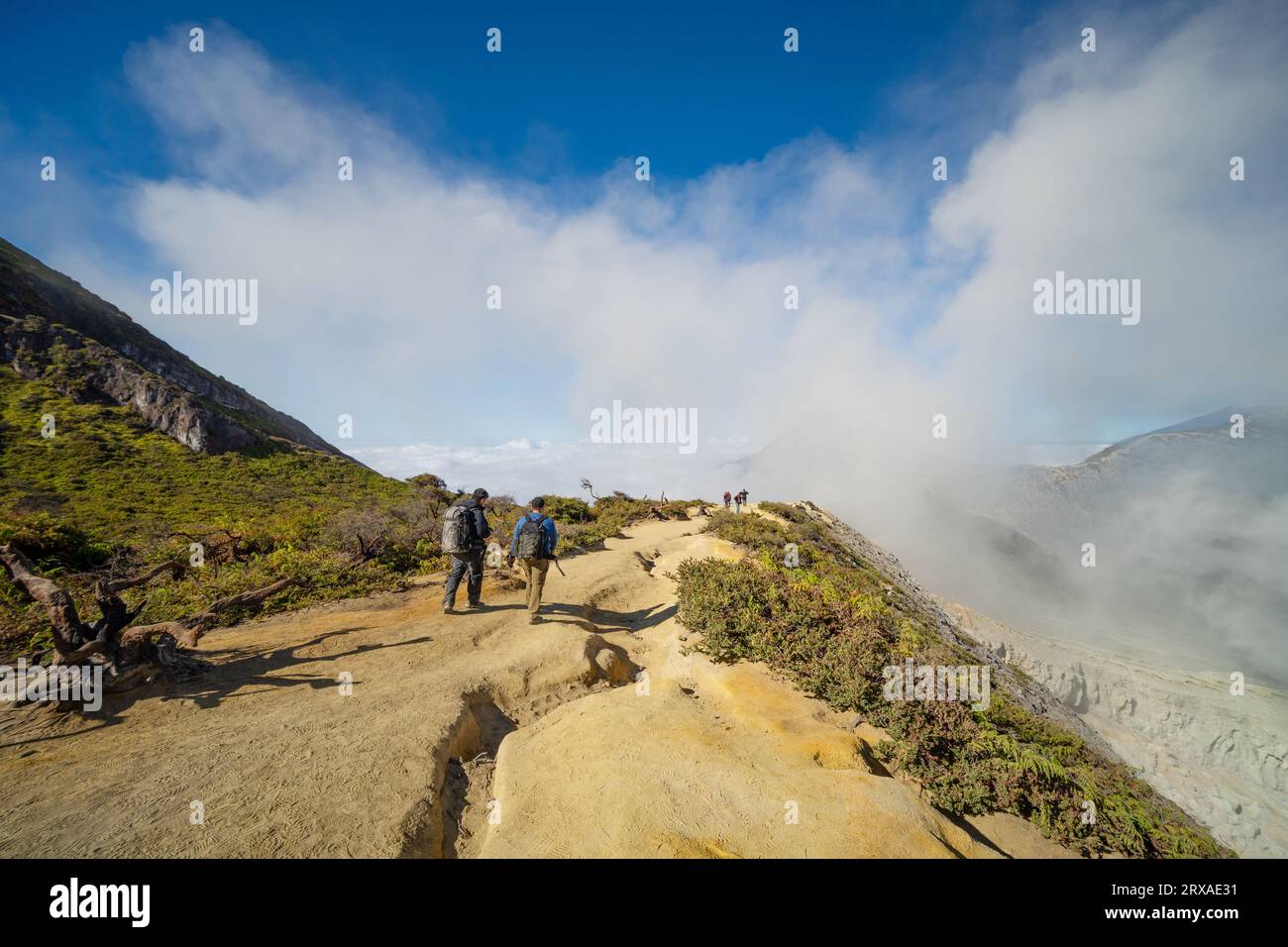 Beautiful nature Landscape mountain and fog at Kawah Ijen volcano,East ...
