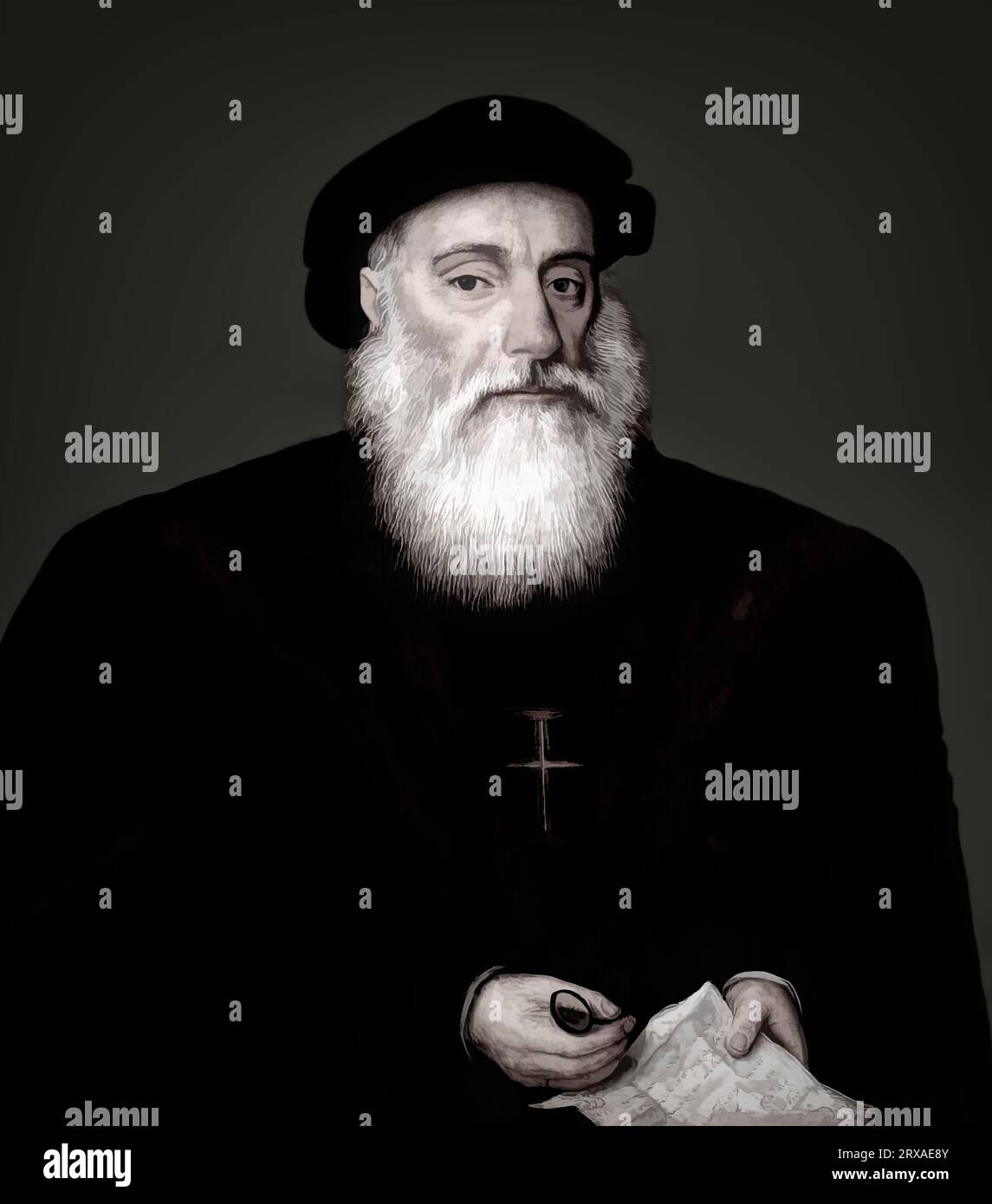 Vasco da Gama, c. 1460s – 1524, Portuguese explorer, digitally edited ...
