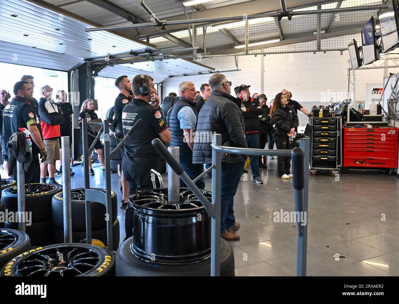 Silverstone, UK. 23rd Sep, 2023. Toyota Gazoo Racing Team watch from ...