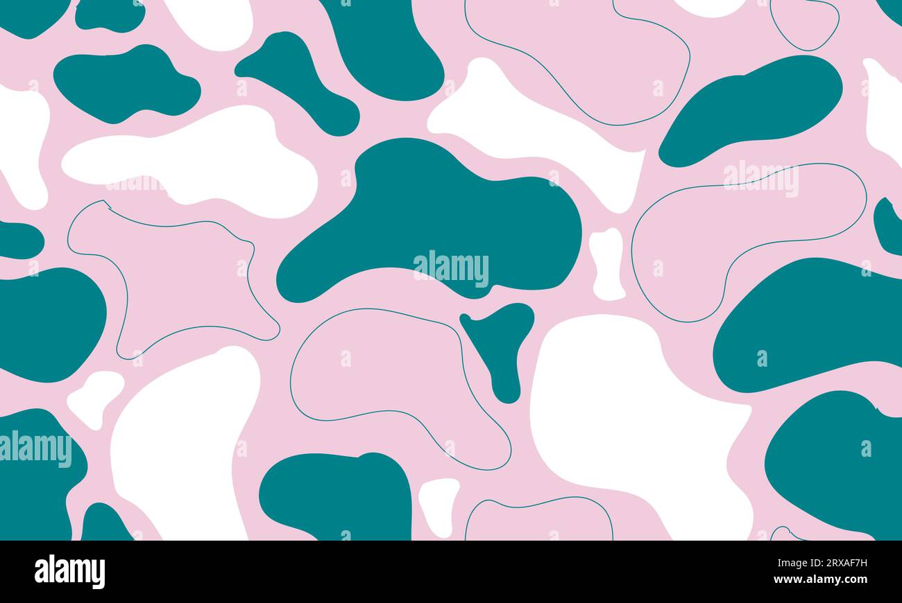 Hand drawn bright abstract retro seamless pattern print. Cute modern ...