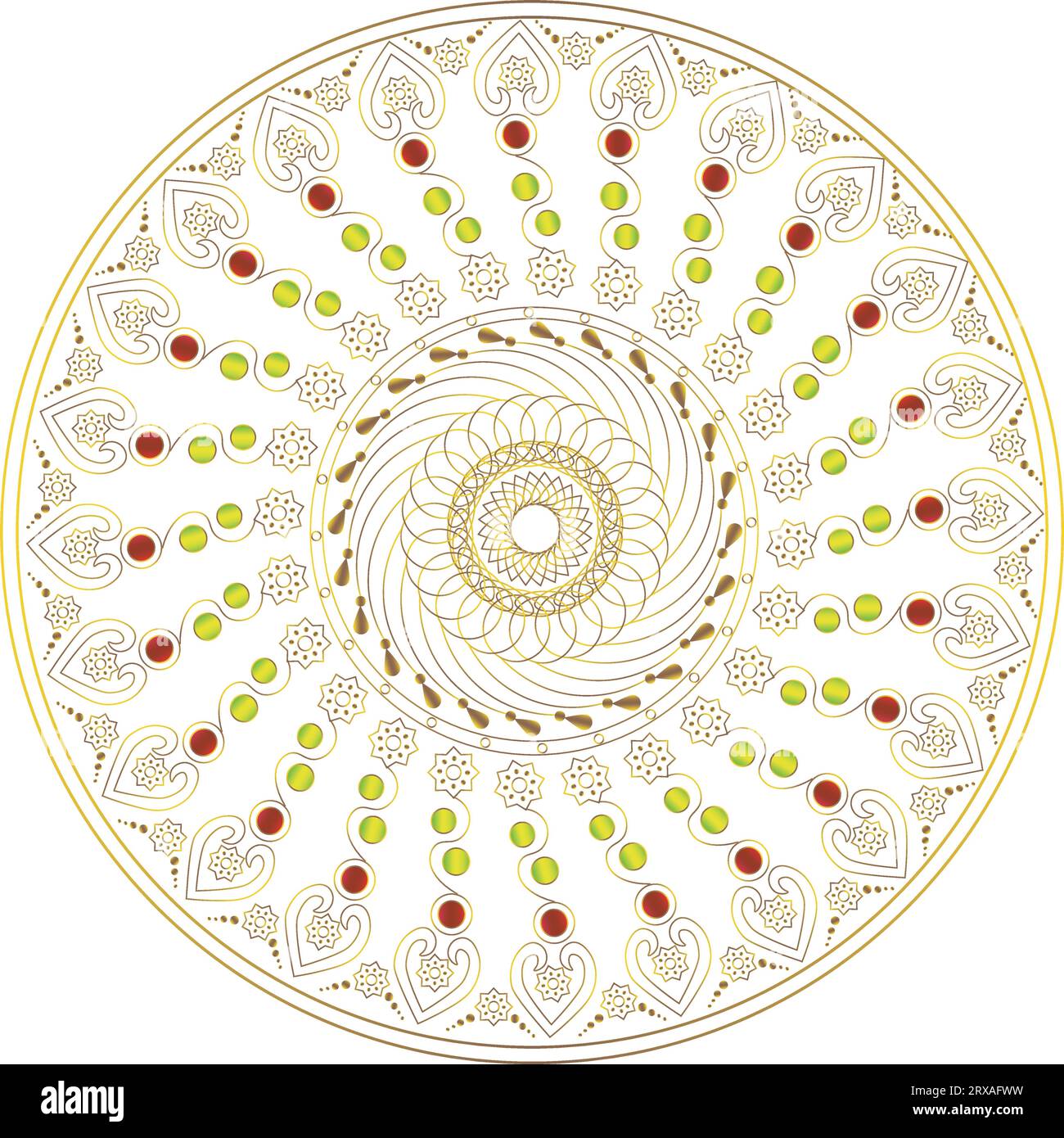 golden mandla for decoration transparent background Stock Vector Image ...