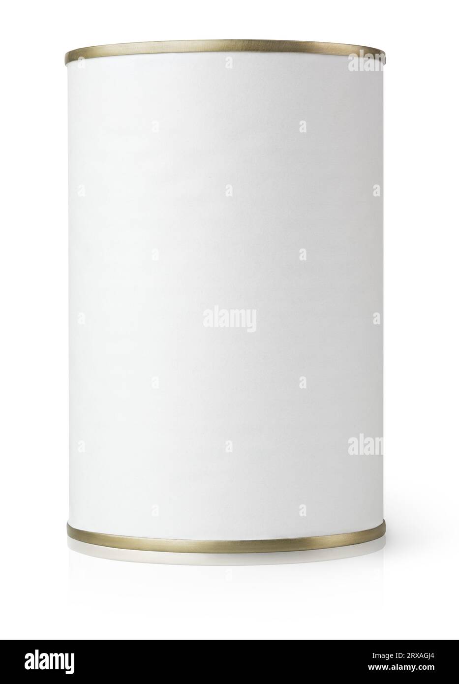 White Blank Metal Tin Can isolated on white with clipping path Stock ...