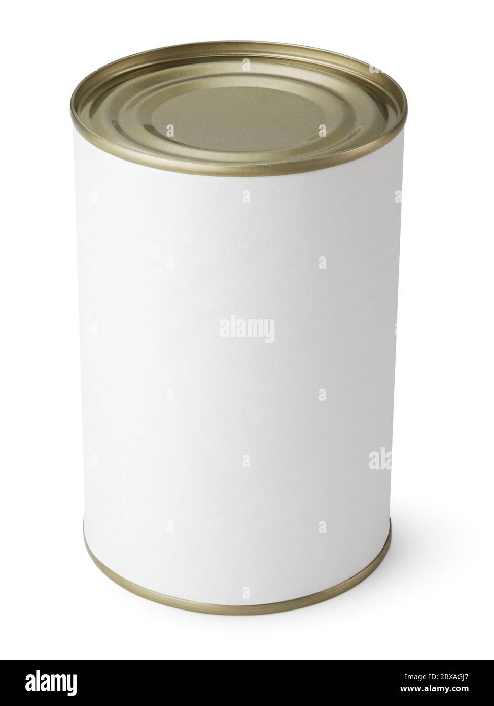 Blank Metal Tin Can isolated on white with clipping path Stock Photo ...
