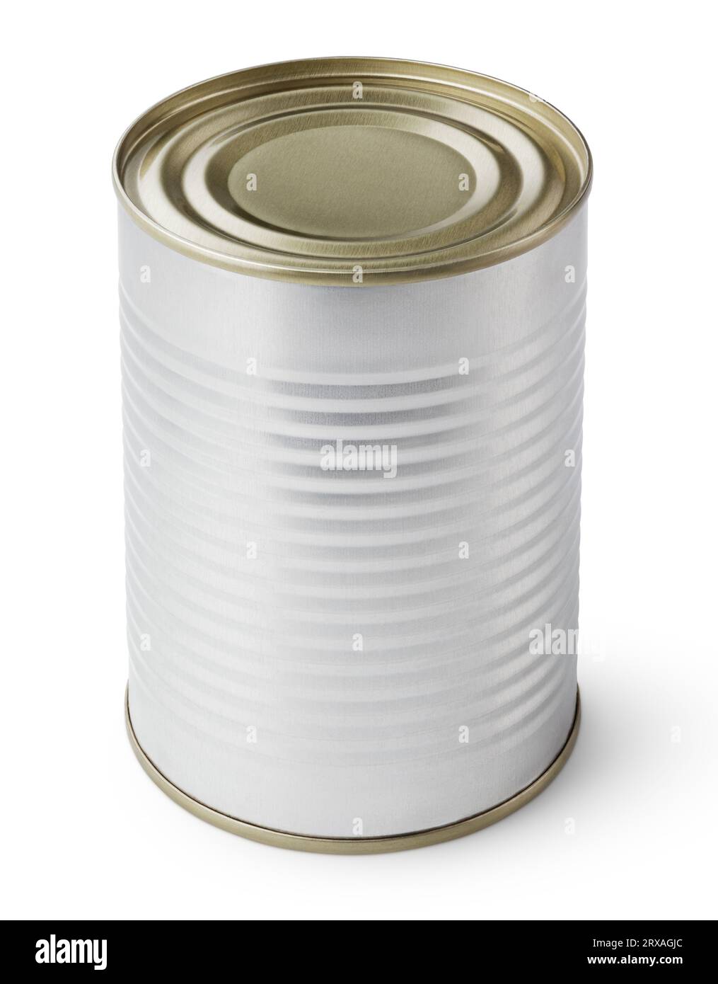 Metal Tin Can isolated on white with clipping path Stock Photo - Alamy