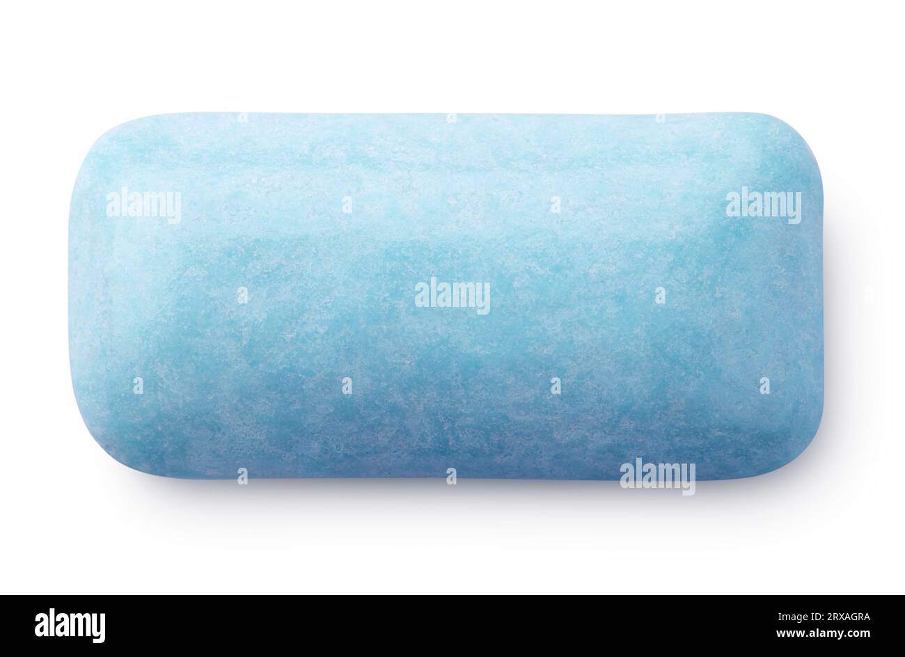Single blue chewing or bubble gum isolated on white with clipping path ...