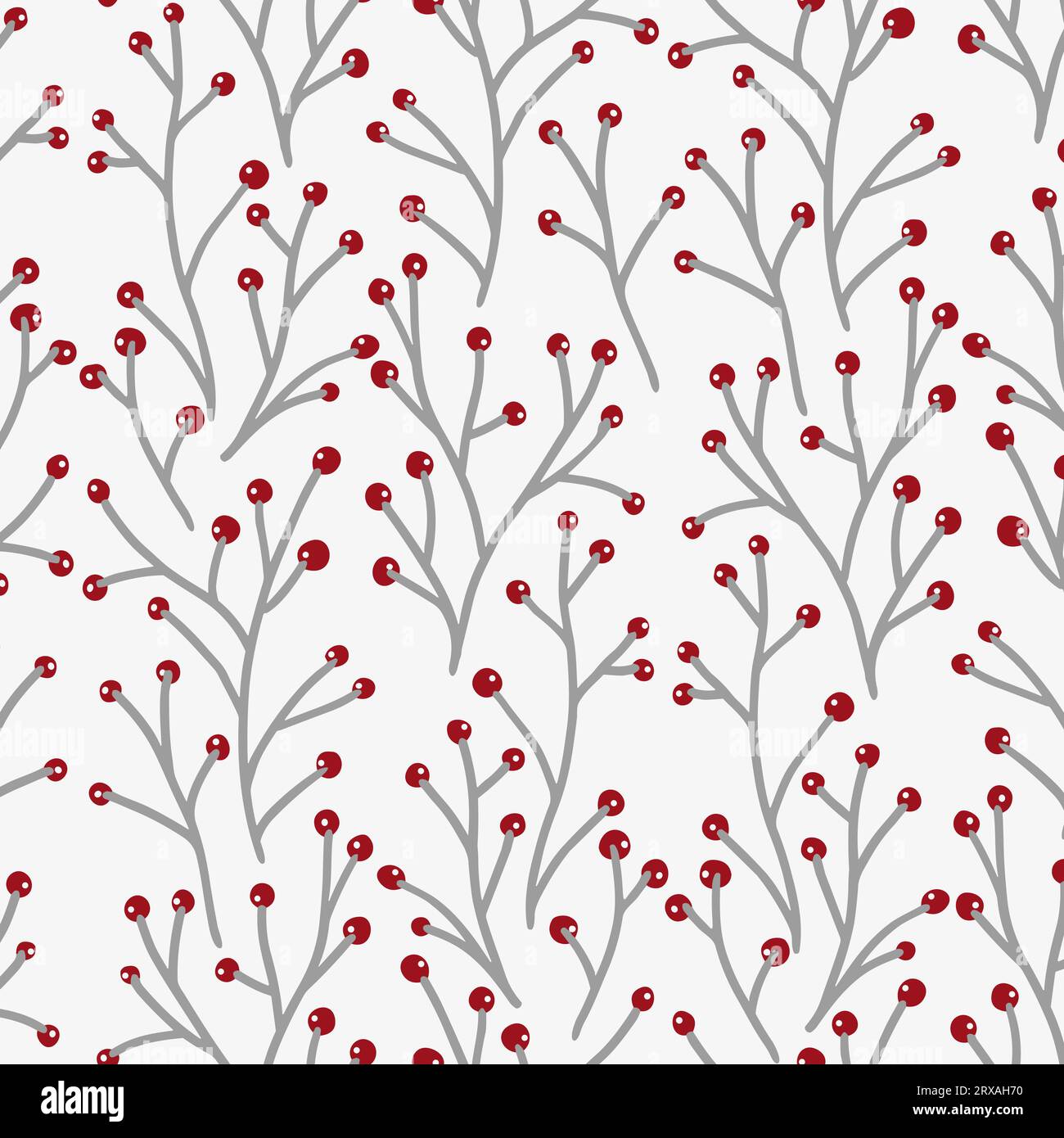 Winter berry branch seamless pattern for textile or wallpaper ...