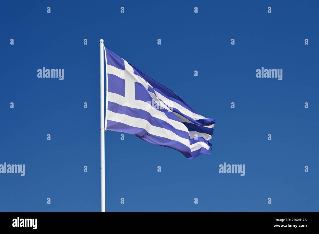 Corfu beach flag hi-res stock photography and images - Alamy