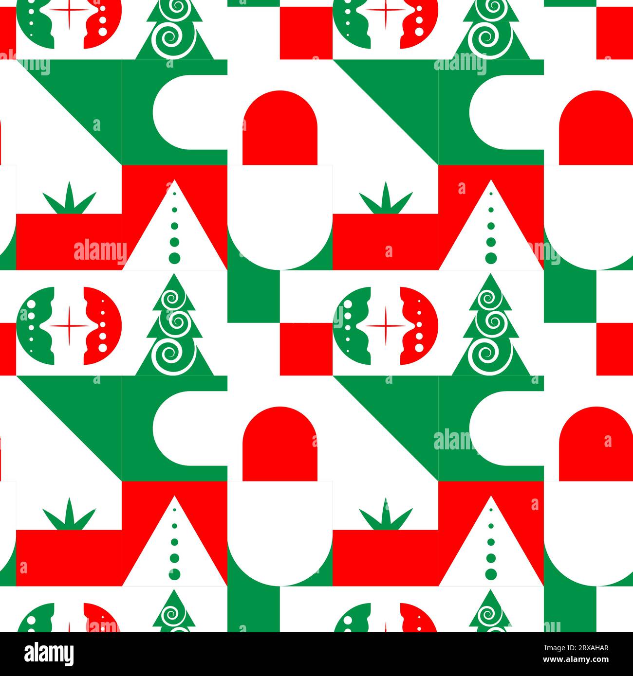 Geometric shapes winter abstract seamless pattern. Vector illustration ...