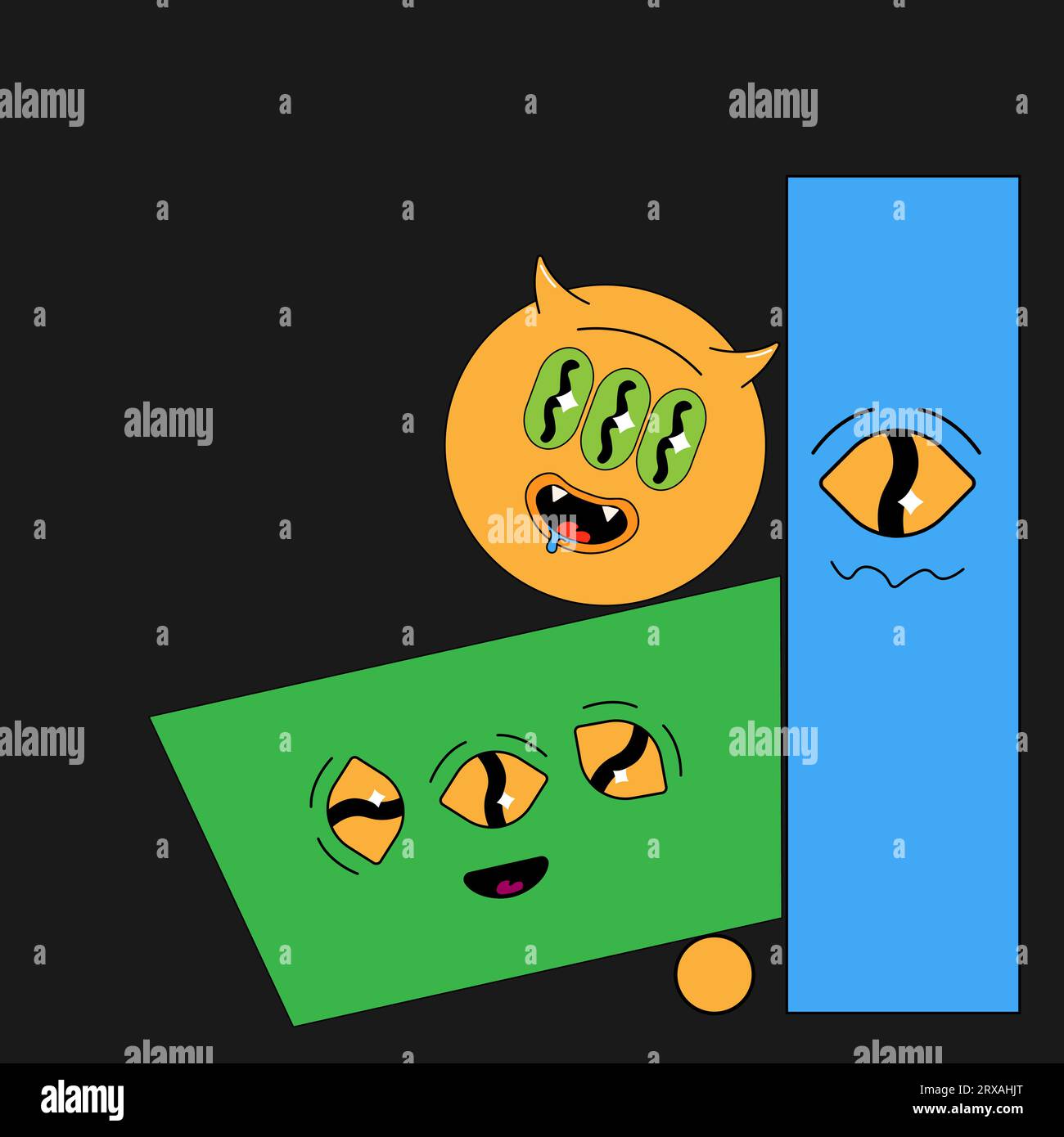 Square circle triangle Stock Vector Images - Alamy