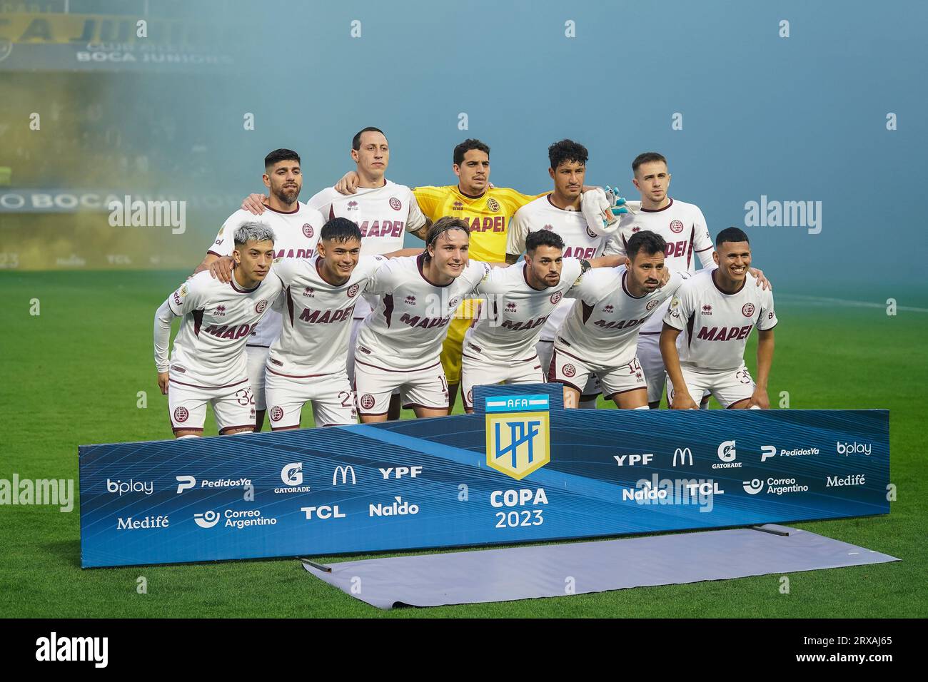 Buenos Aires, Argentina. 23rd Sep, 2023. CA Lanus team group during the ...