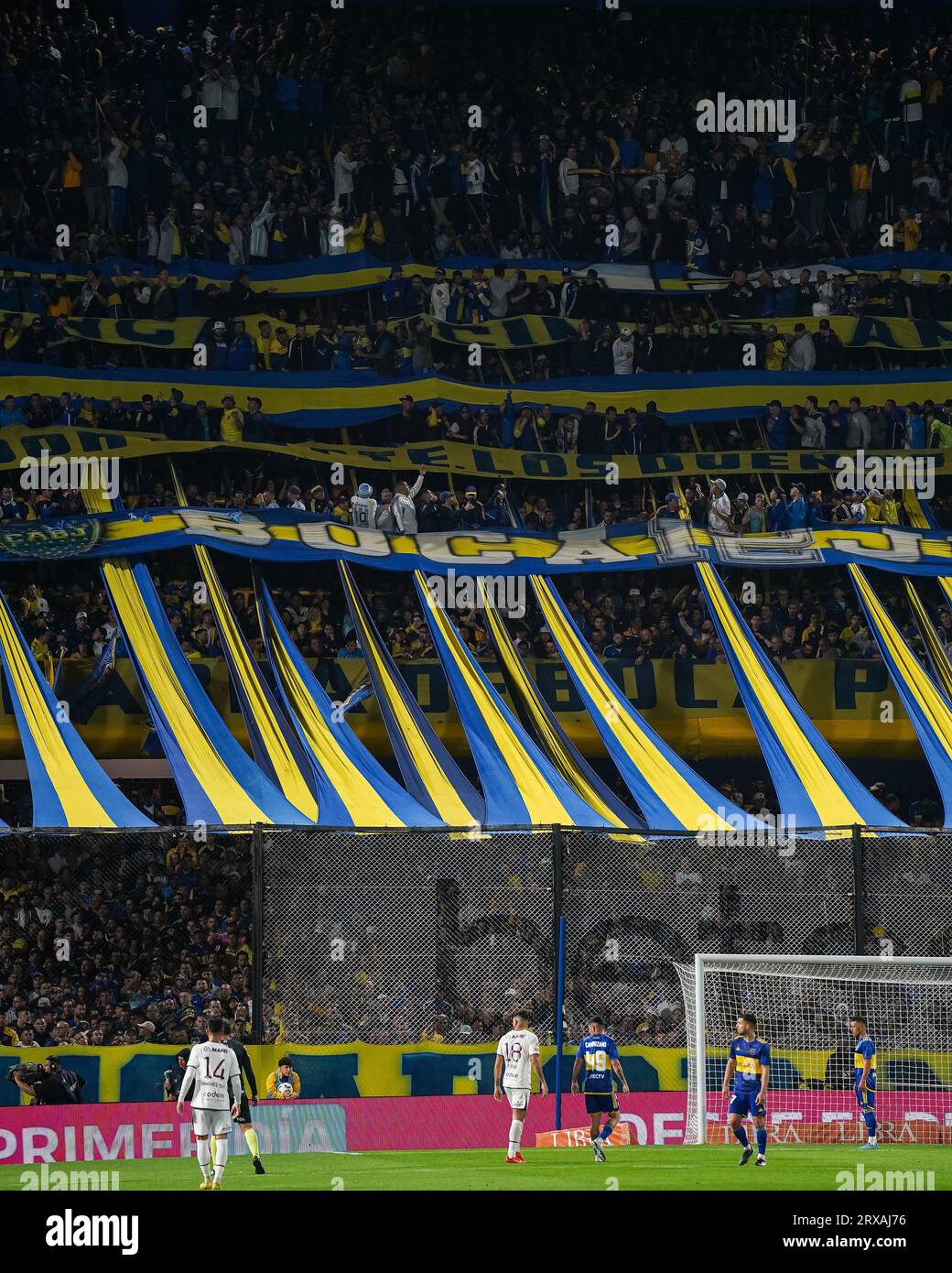 Buenos Aires, Argentina. 23rd Sep, 2023. Boca Juniors fans, La 12 on ...