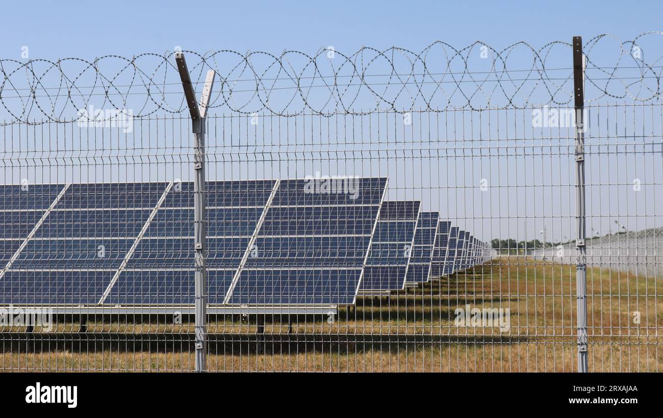 renewable energy obtained from solar panels located in an industrial ...