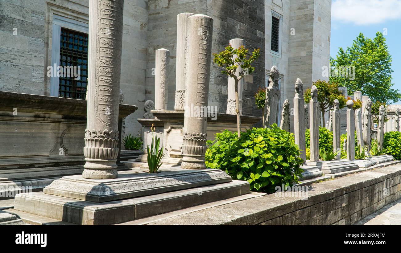 Mausoleum of Sultan Suleyman the Magnificent in Istanbul Turkey. Kanuni ...