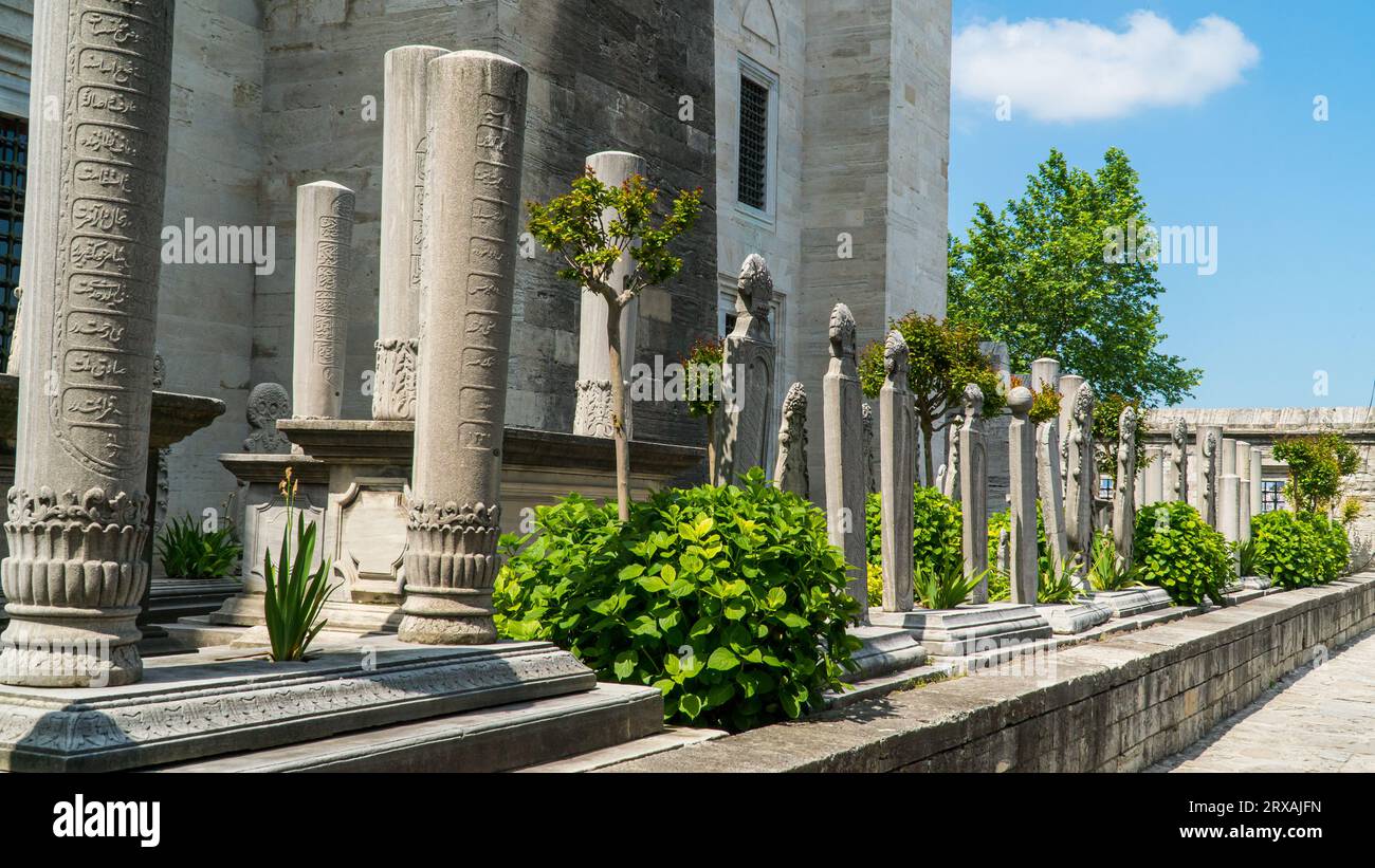 Mausoleum of Sultan Suleyman the Magnificent in Istanbul Turkey. Kanuni ...