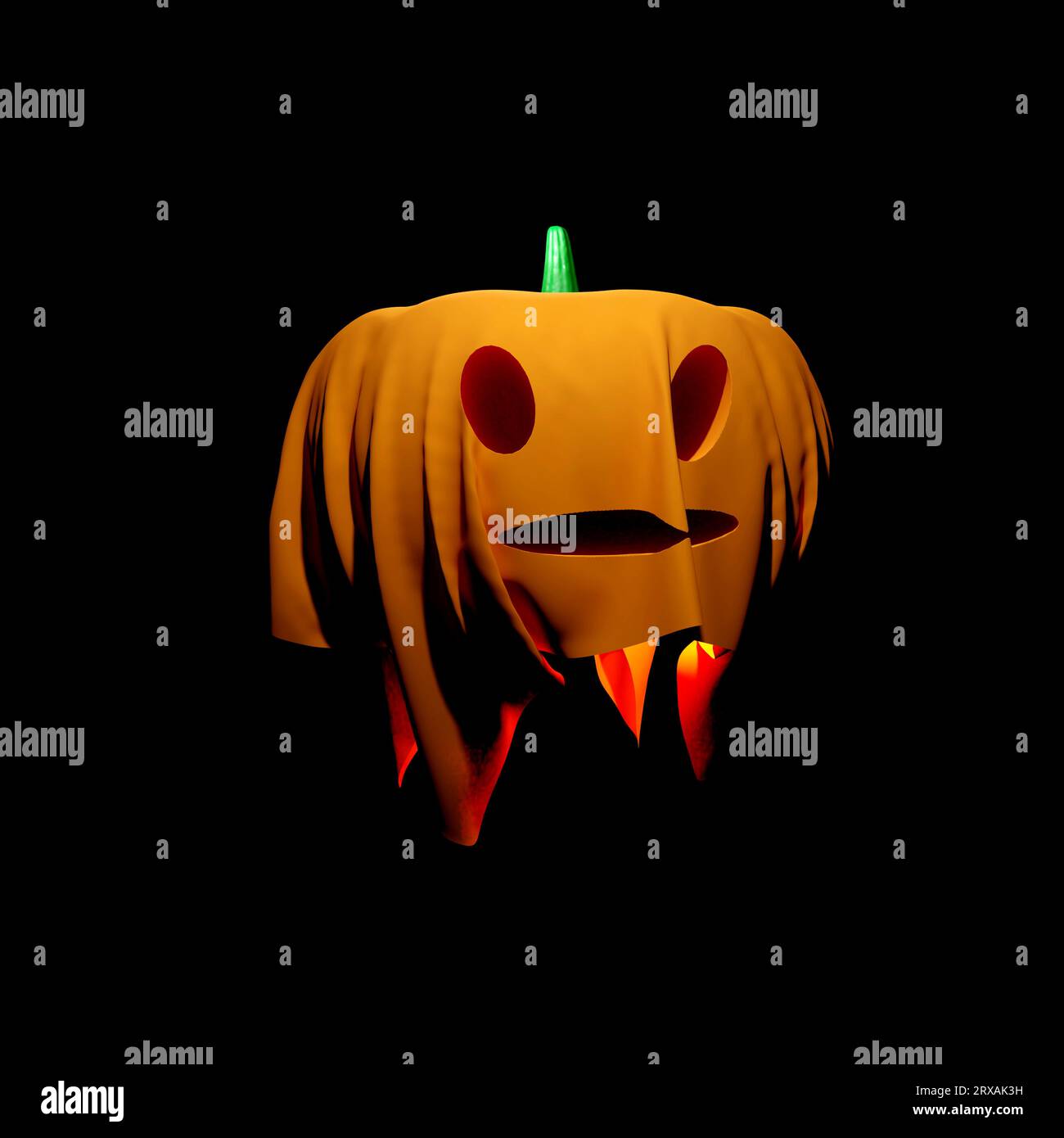 Jack o Lantern clip art. Halloween pumpkin isolated on black background ...