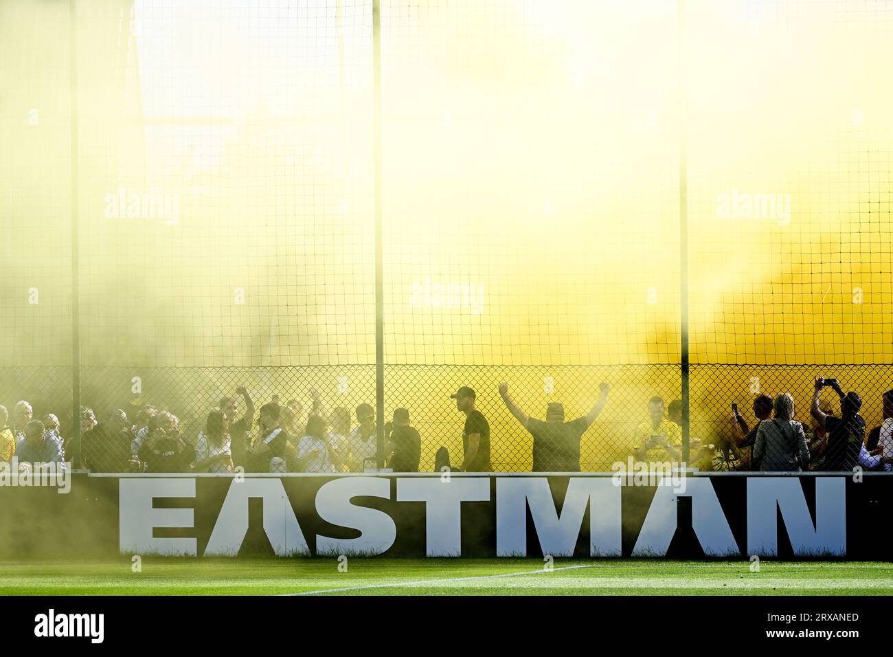 Lokeren's supporters pictured ahead of a match between Jong KAA Gent ...