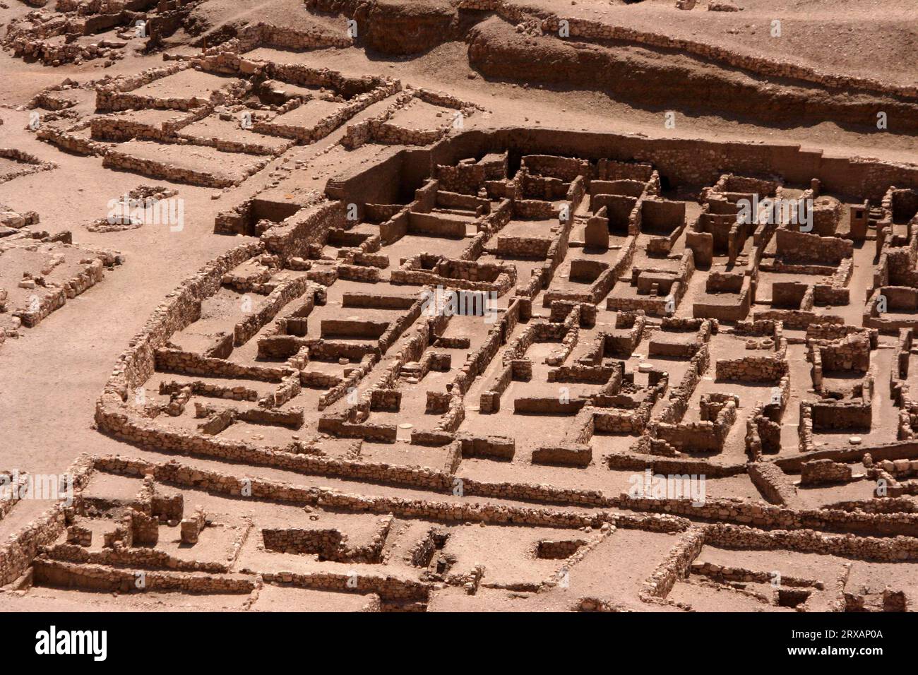The remains of the working-class city of Deir el Medina in Thebes West ...