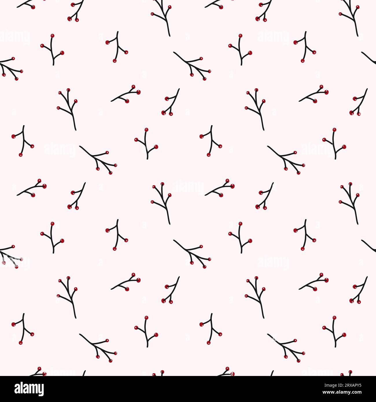 Winter berry branch seamless pattern for textile or wallpaper ...
